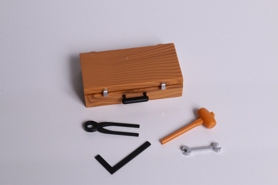 1:12 Scale Tool Box Toolbox Tools Dollhouse Miniatures Hammer Tool Set ...