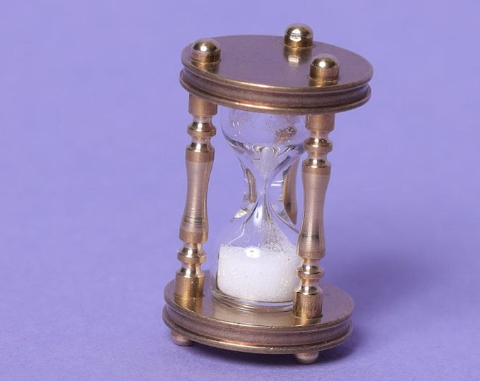 Miniature Hour Glass Timer WORKING Dollhouse Miniature 1:12 Scale 1/6 ...
