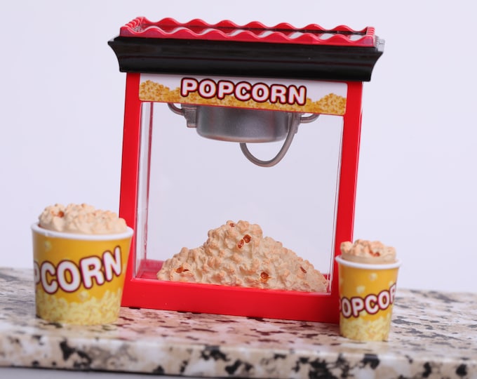 Miniature Popcorn Dollhouse Miniatures 1:12 Scale Machine | Etsy