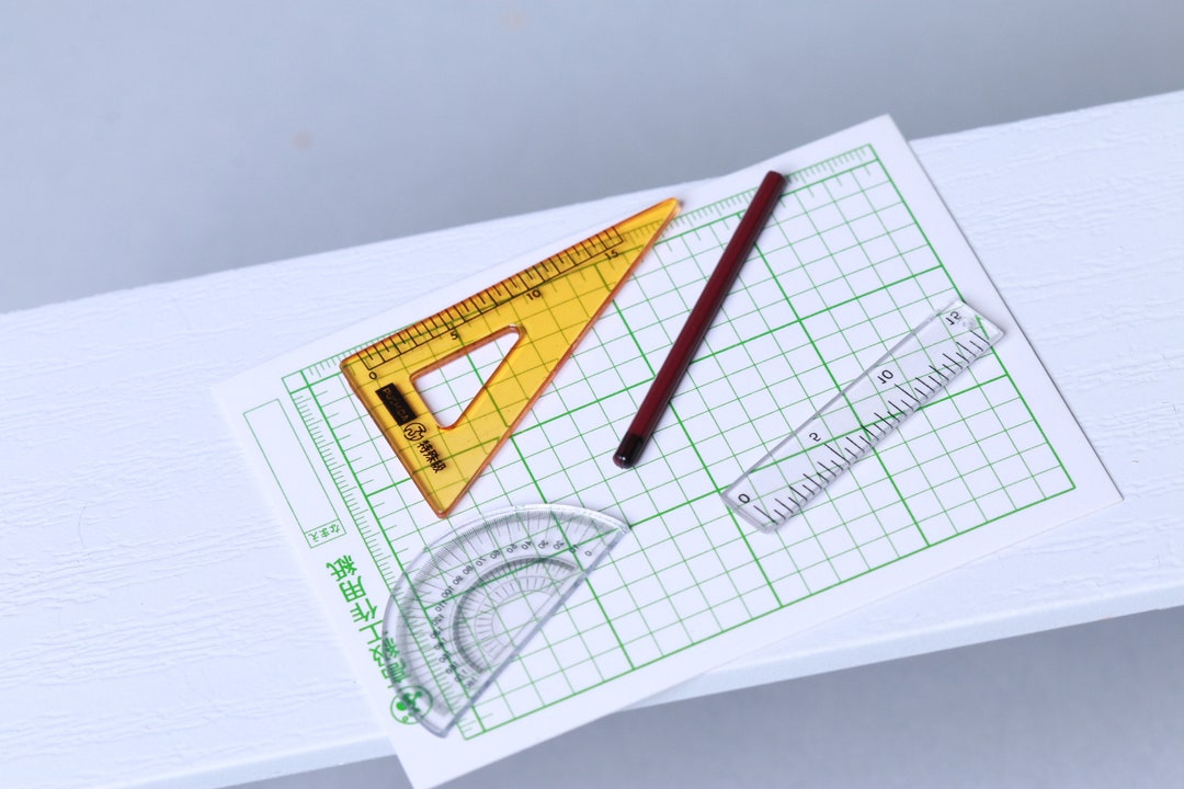 1:6 Scale Dollhouse Miniature Rulers Ruler Stationery Pencil - Etsy