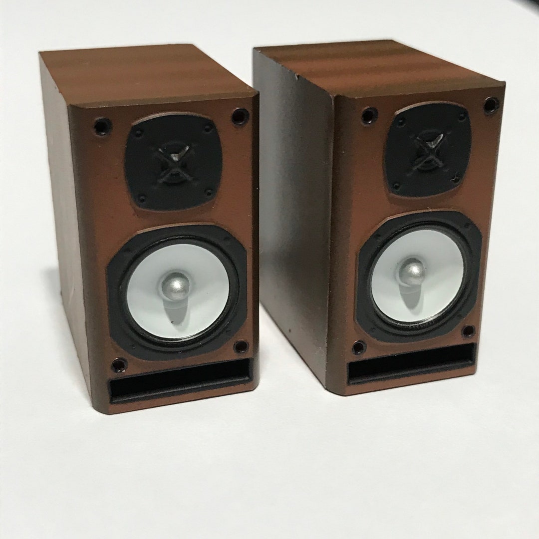 1:12 Scale Speaker Set Dollhouse Miniature Radio Television Rement ...