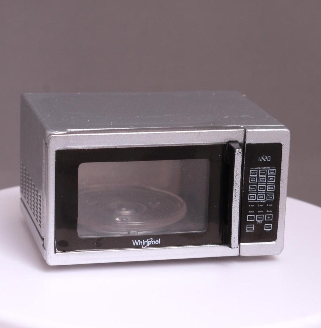 Miniature Microwave Dollhouse Miniatures 1:12 Scale 1/6 Kitchen ...
