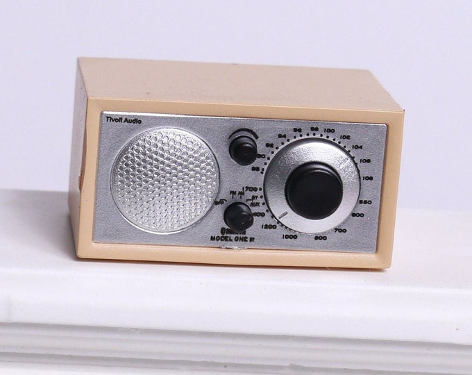 Dollhouse Miniature 1:6 Scale Antique Style Radio Tape Music Diorama 1/ ...