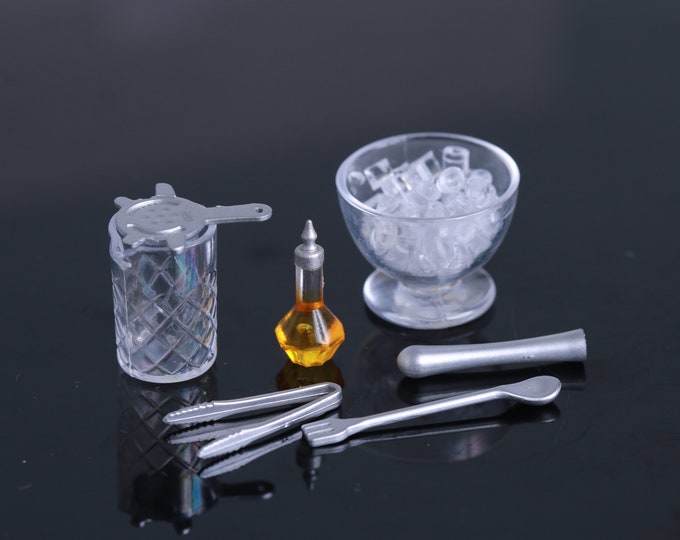 1:12 Scale 1/6 Scale Drink Mixing Kit Dollhouse Miniature Alcohol - Etsy