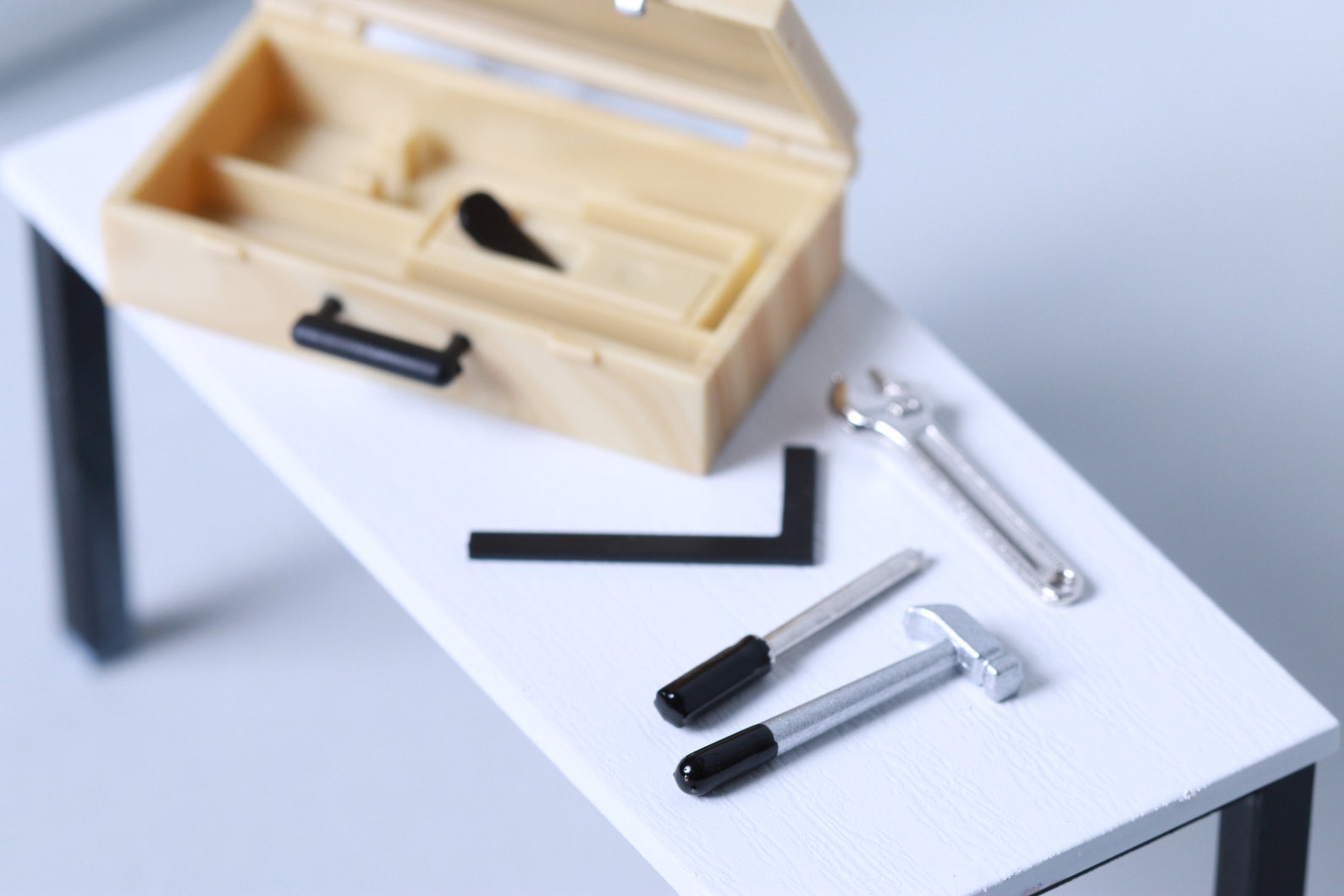 1:12 Scale Tool Box Toolbox Tools Dollhouse Miniatures Hammer | Etsy