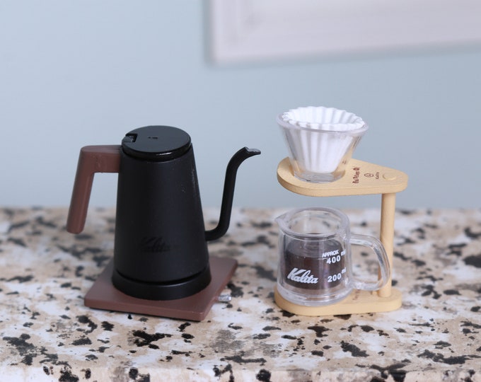 1:12 Scale Pour Over Coffee Kettle Dollhouse Miniature - Etsy