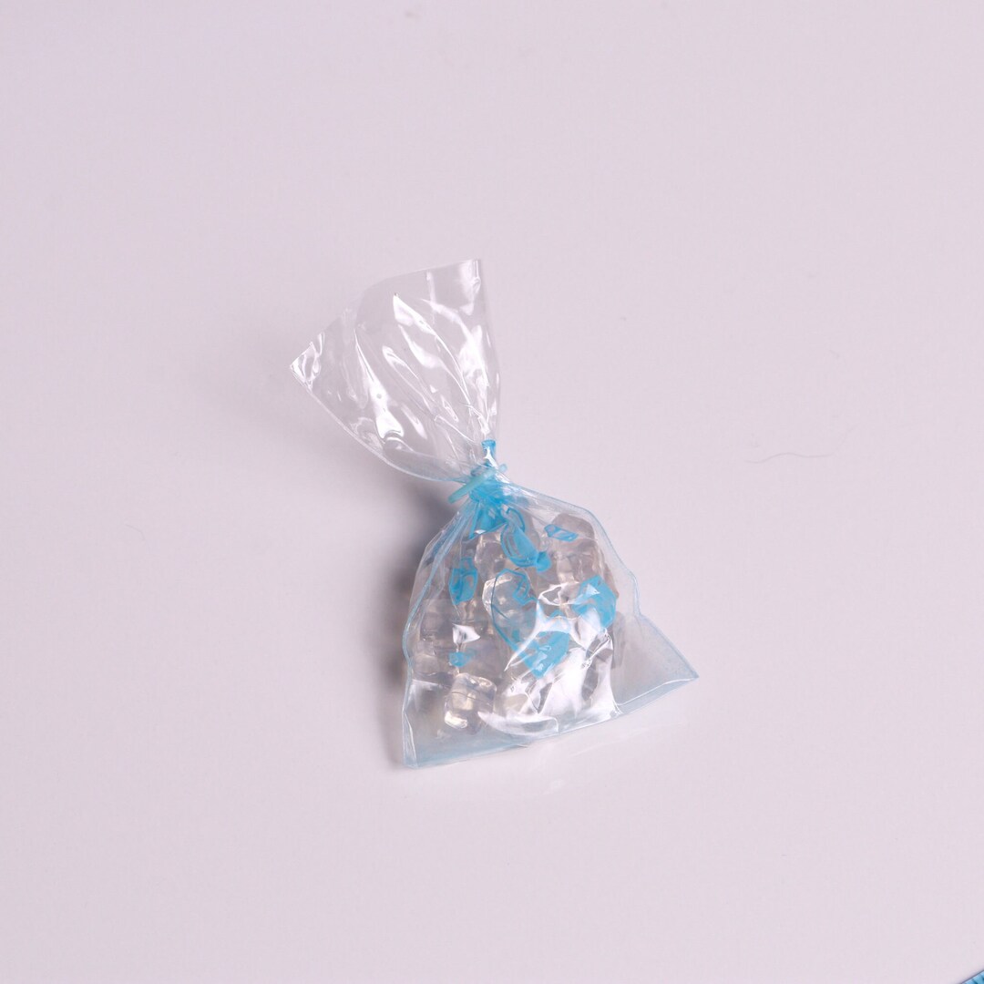 Dollhouse Miniature Ice Cubes Bag 1:12 Fairy Garden Drinks Frozen Food ...