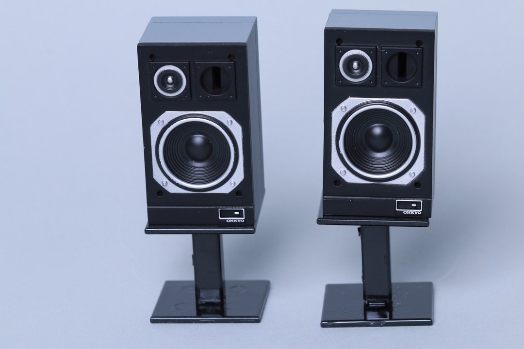 1:12 Scale Speaker Set Dollhouse Miniature Radio Television Rement ...