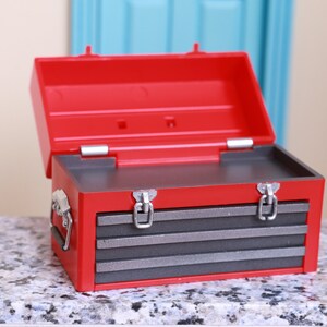 1:6 Scale Tool Box Drawers Chest Miniature Dollhouse Workshop Work ...
