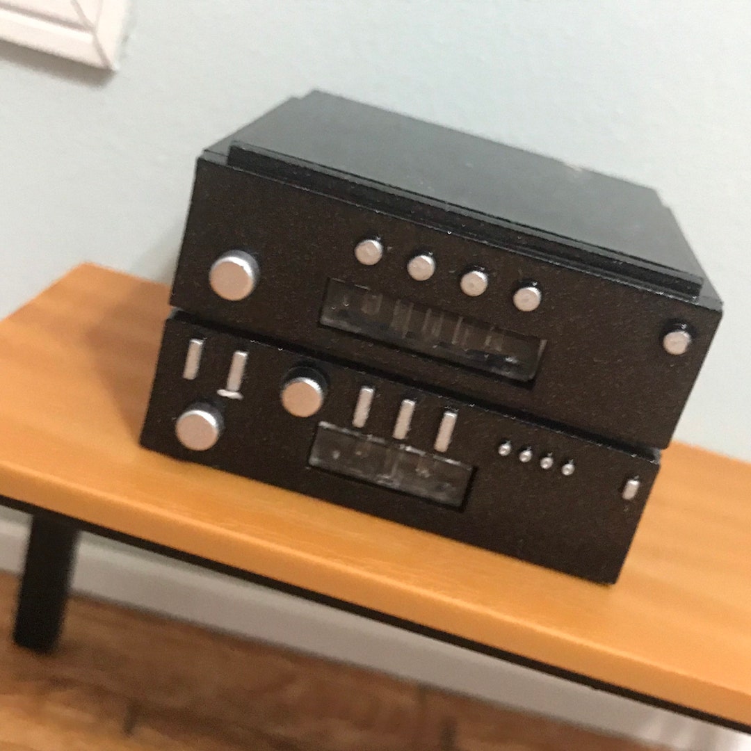 1:12 Scale Radio Controller Player Radio Dollhouse Miniature Music Room ...