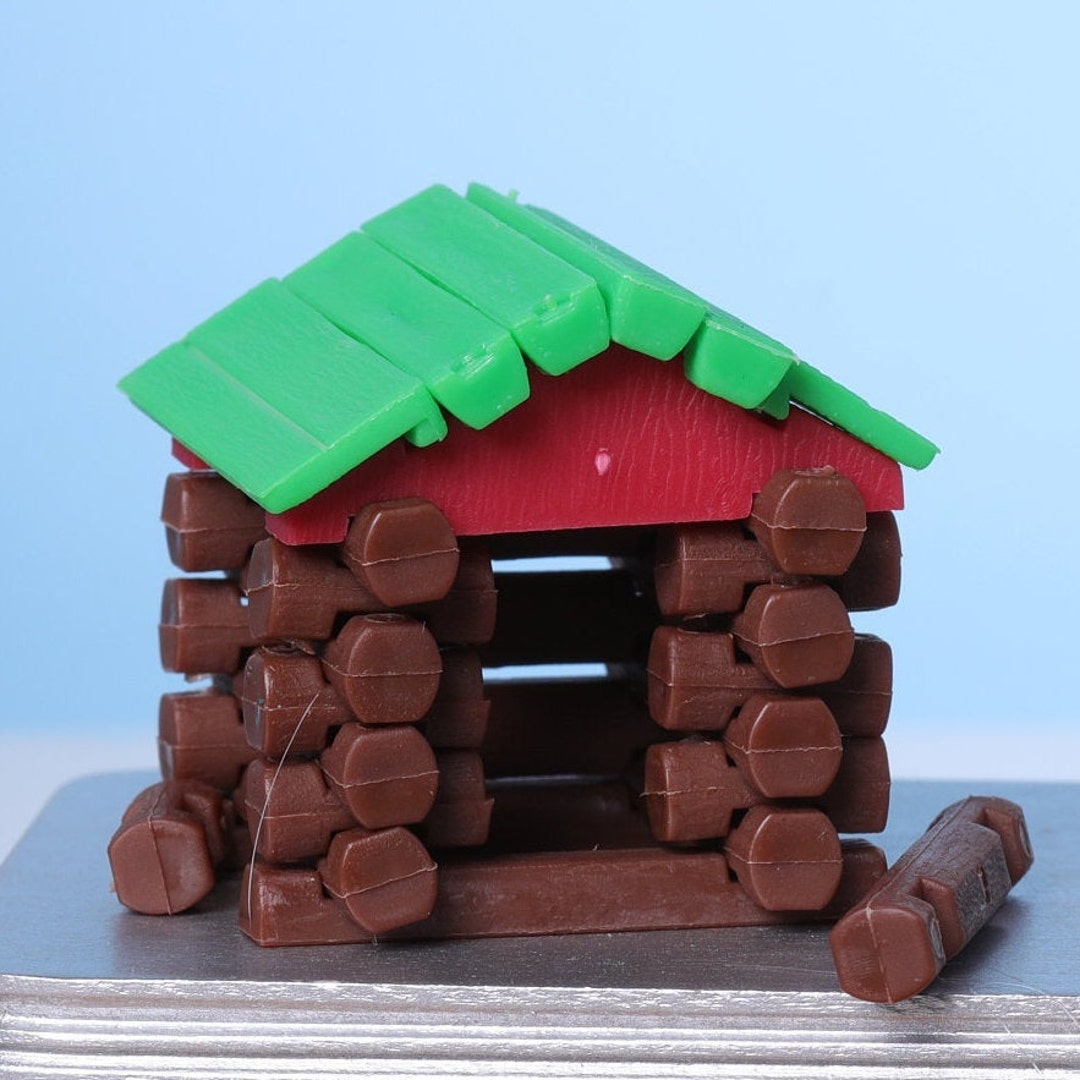 1:6 Scale Lincoln Logs Miniature Dollhouse Playroom Bedroom Toy ...