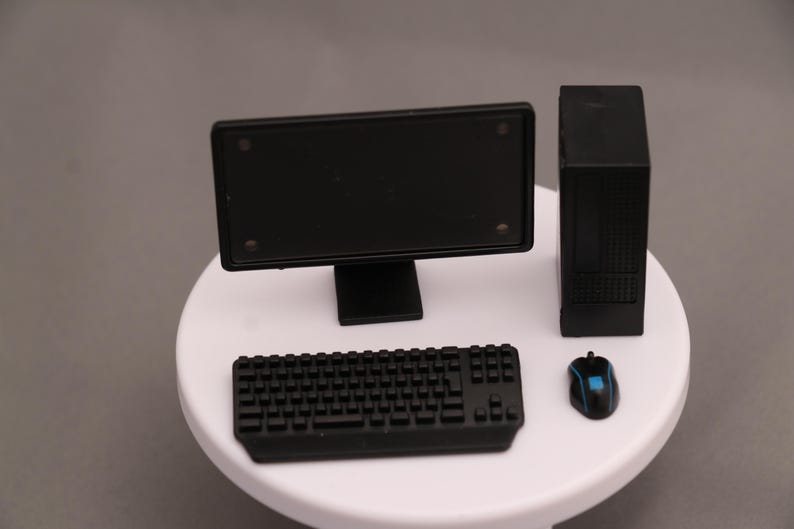 1:12 Scale PC Computer Personal Computer Dollshouse Miniature Keyboard ...
