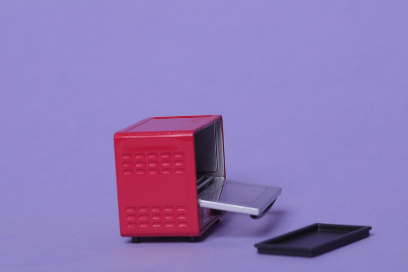 Miniature Toaster Oven Dollhouse Miniatures 1:12 Scale 1/6 Kitchen ...