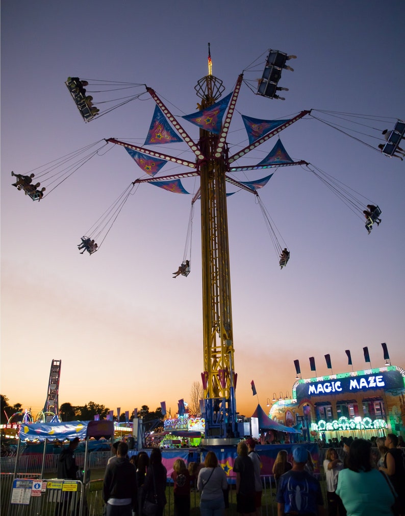 Carnival Chair Ride 8x10 Print - Etsy