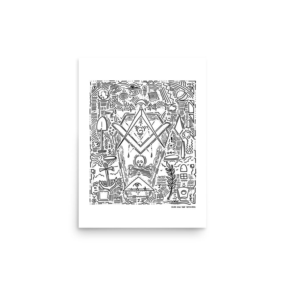 Masonic Pop Art | Master Mason | 12" X 16" Paper Print - Etsy