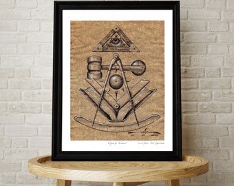 Freemason Poster Odd Fellows Membership Certificate Vintage - Etsy