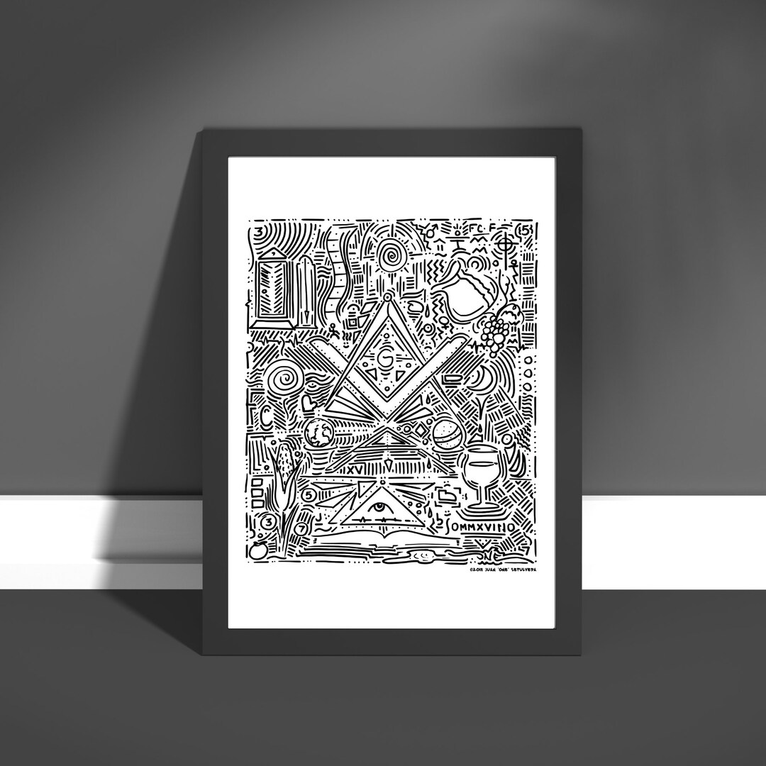 Masonic Pop Art Fellowcraft 12 X 16 Paper - Etsy