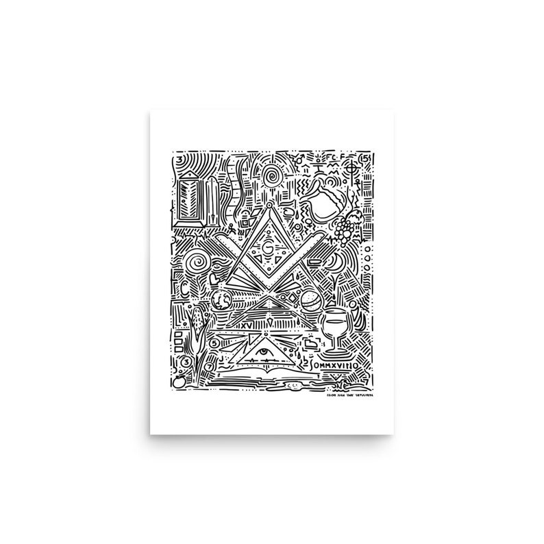 Masonic Pop Art | Fellowcraft | 12" X 16" Paper Print - Etsy