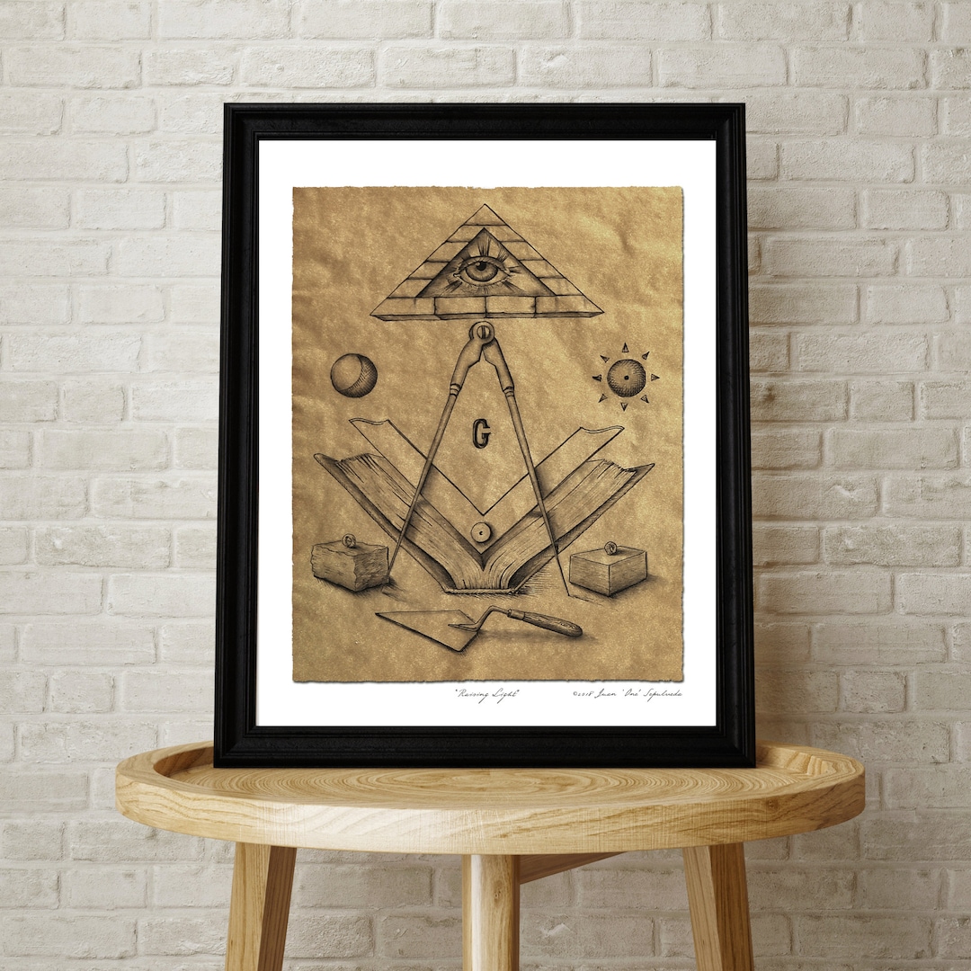 Masonic Light | Raising Light | Master Mason Art | 12" X 16" Paper ...