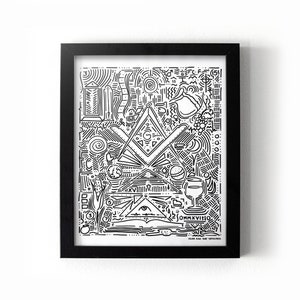 Masonic Pop Art | Fellowcraft | 12" X 16" Paper Print - Etsy