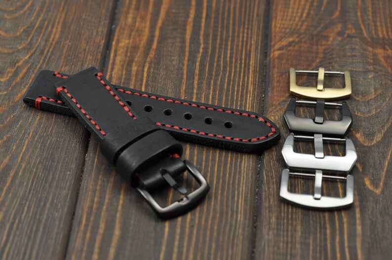 Handmade Leather Mens watch strap 16mm 18 mm 20mm 21mm 22mm | Etsy