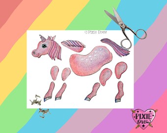 Articulated paper doll instant download . DIY Little girl doll | Etsy