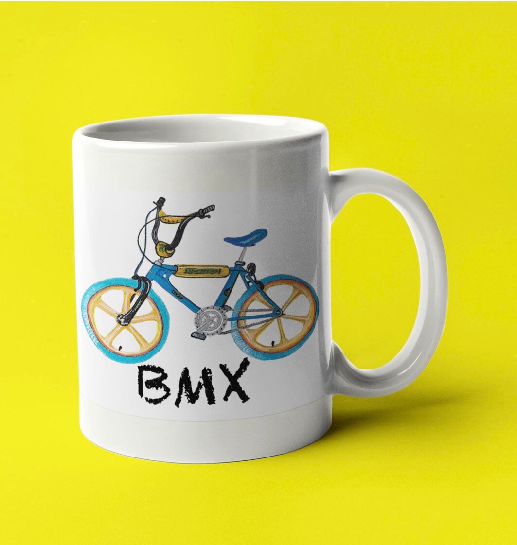 Exclusive Cyclist Gift Idea White 11oz BMX Bike Mug - Etsy UK