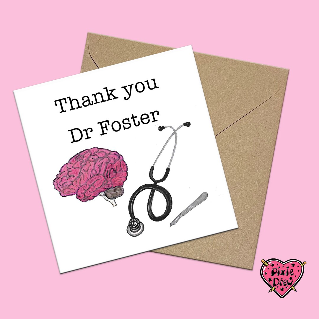 Neurosurgeon Thank You Card, Brain Doctor Thanks, Personalized - Etsy