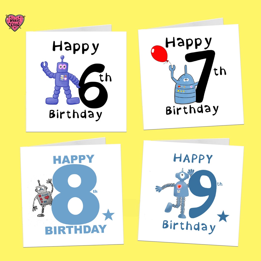 Birthday Card for an 8 Year Old Boy or Girl Age 6 Age 7 Age - Etsy UK