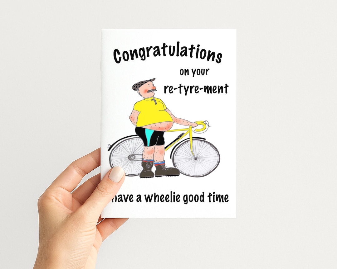 Cycling Retirement Card to Print at Home, Printable Funny Bike Card - Etsy
