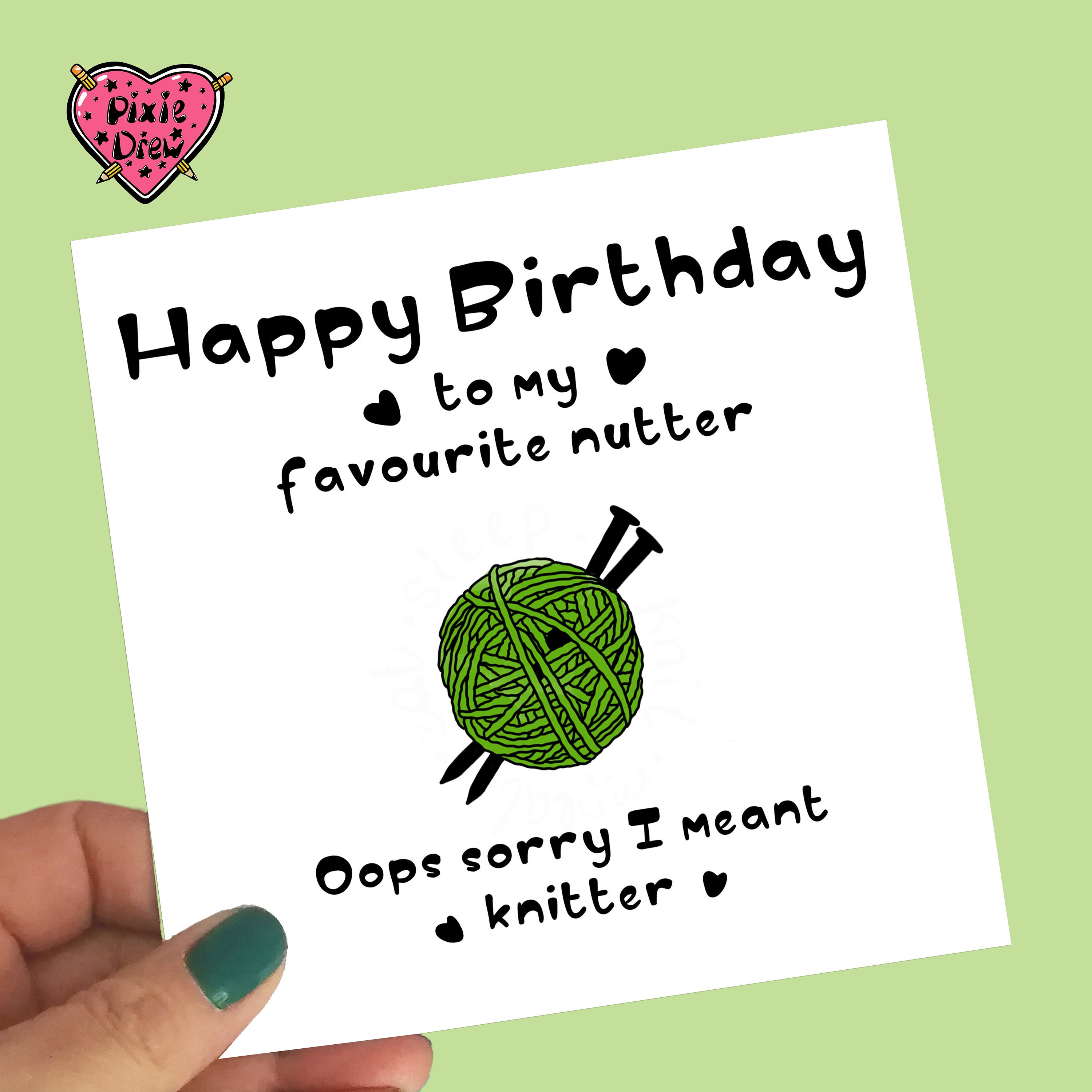 Knitters Birthday Card Funny Knitting Birthday Card With a - Etsy