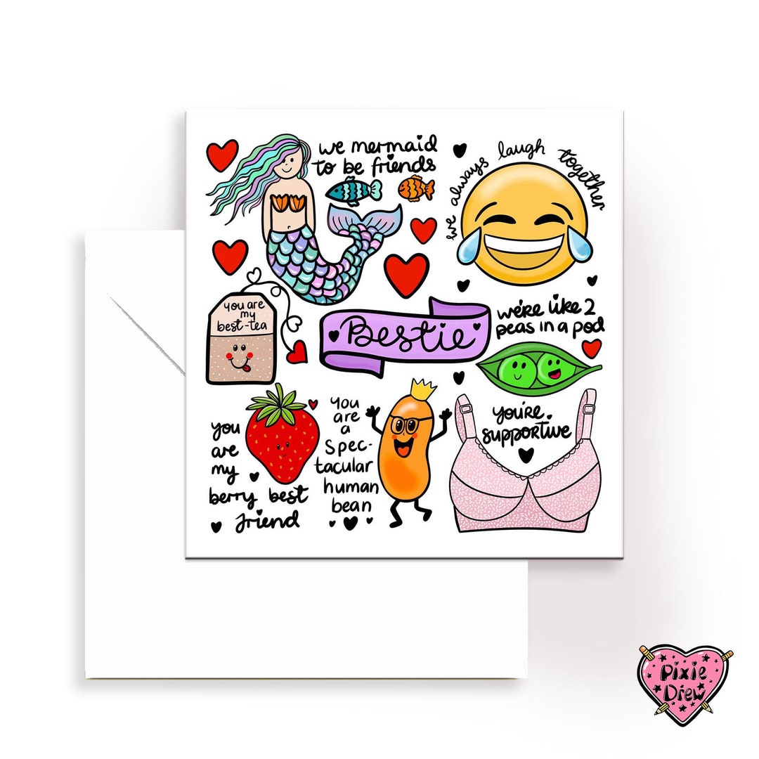 Best Friend Card, Bestie Card, Card for Your Bff, Silly Puns for Her ...