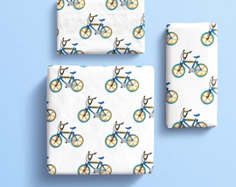 Bicycle Gift Wrap | Etsy