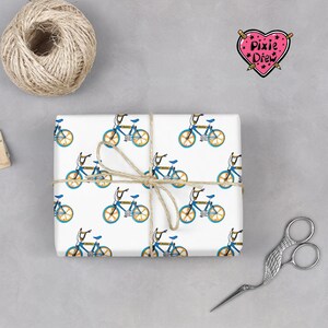 BMX Gift Wrap, BMX Wrapping Paper, Bike Gift Wrap, Novelty Bike Print ...