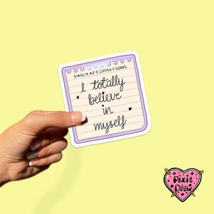 Daily Affirmations Sticky Notes Png Printable Stickers, Inspirational ...