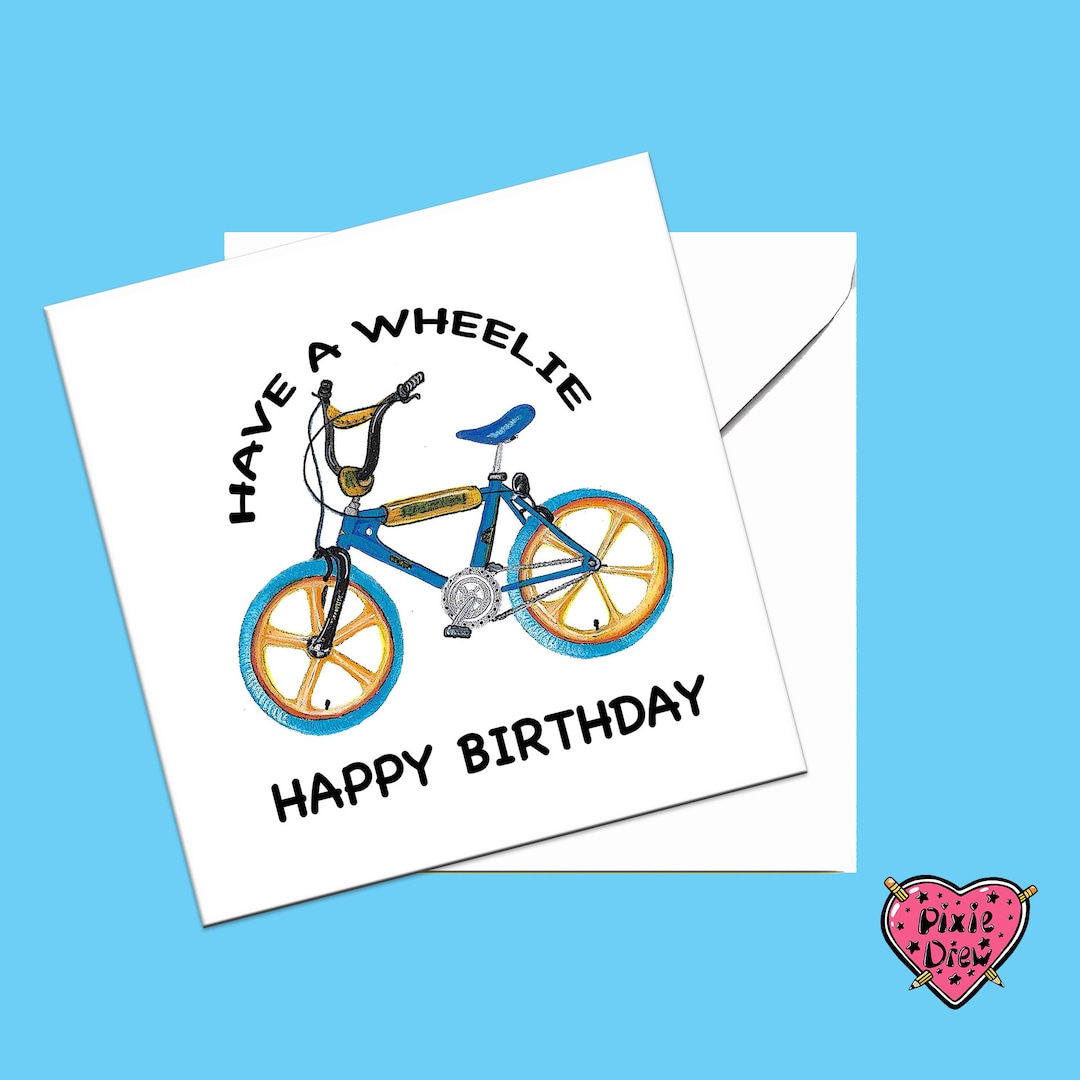Bmx Burner Birthday Card Bike Birthday Card Bmx Card - Etsy UK