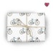 Bicycle Gift Wrap, Bike Eco Wrapping Paper With Blue or Red Road Bikes ...