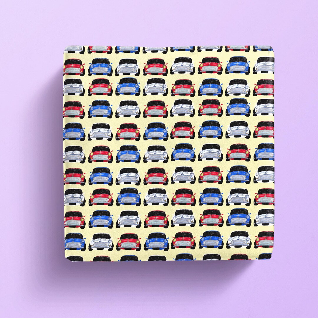 Classic Mini Gift Wrap, Car Wrapping Paper, Vehicle Gift Wrap, Novelty ...