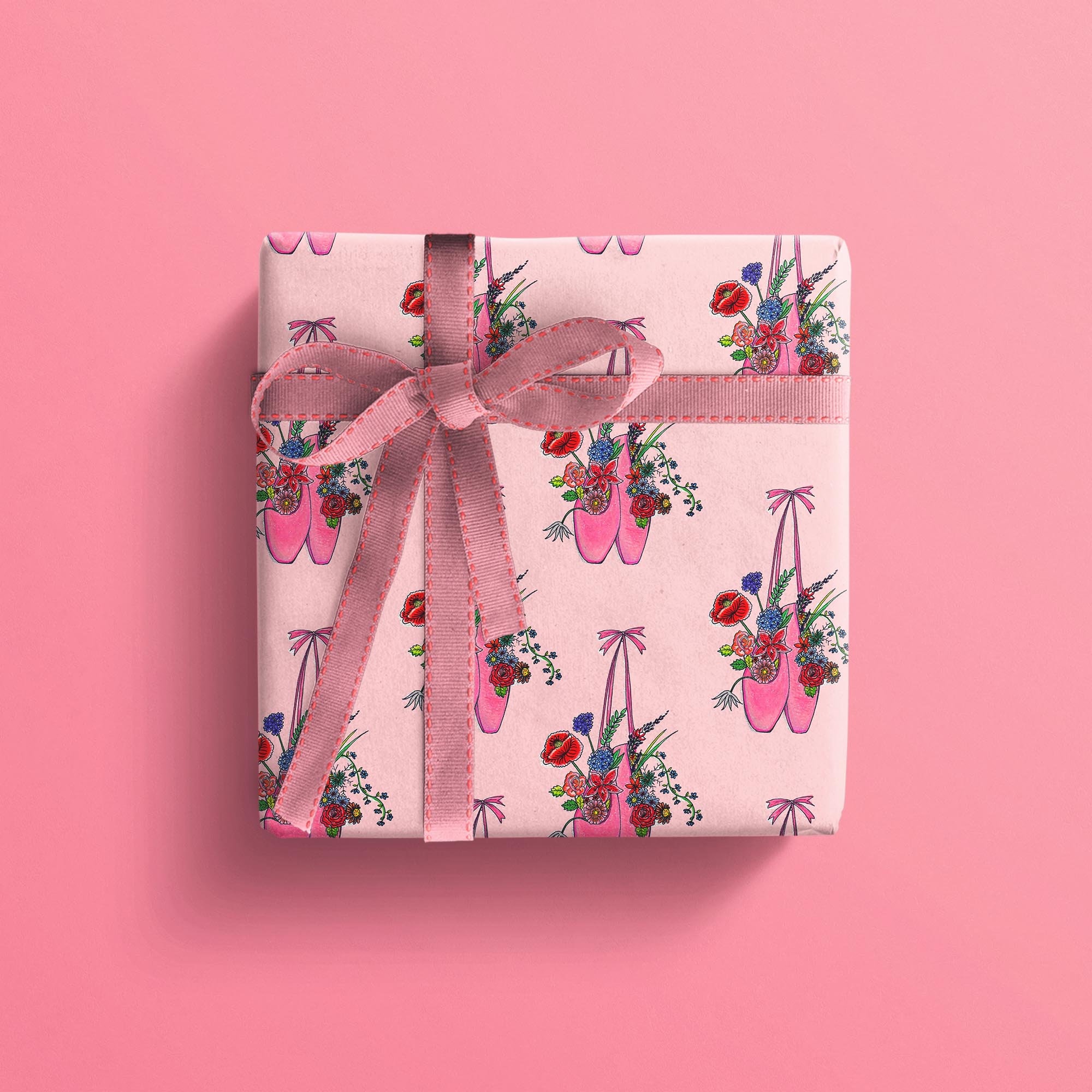 Ballet Shoe Gift Wrap Ballerina Wrapping Paper Ballet Shoes - Etsy
