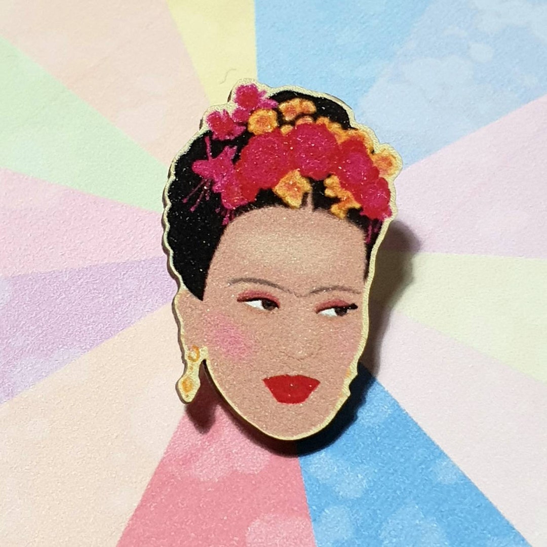 Frida Kahlo Brooch Frida Pin Frida Kahlo Wooden Pin - Etsy