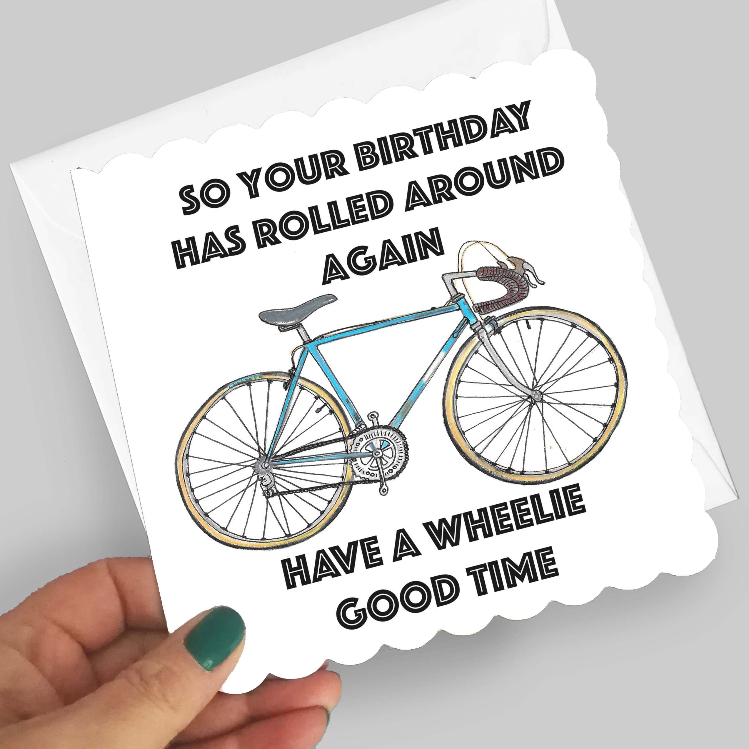 Racing Bike Birthday Card Bike Birthday Card Racer Card - Etsy