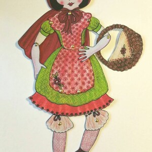 Little Red Riding Hood Paper Doll Instant Download. DIY Paper - Etsy