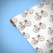 Bicycle Gift Wrap, Bike Eco Wrapping Paper With Blue or Red Road Bikes ...
