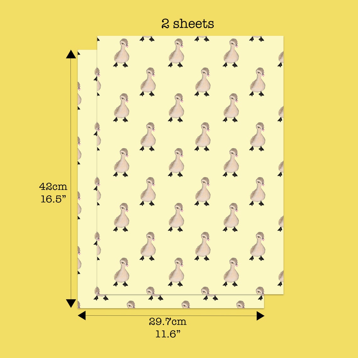 Duckling Gift Wrap Duck Wrapping Paper Baby Duck New Baby - Etsy