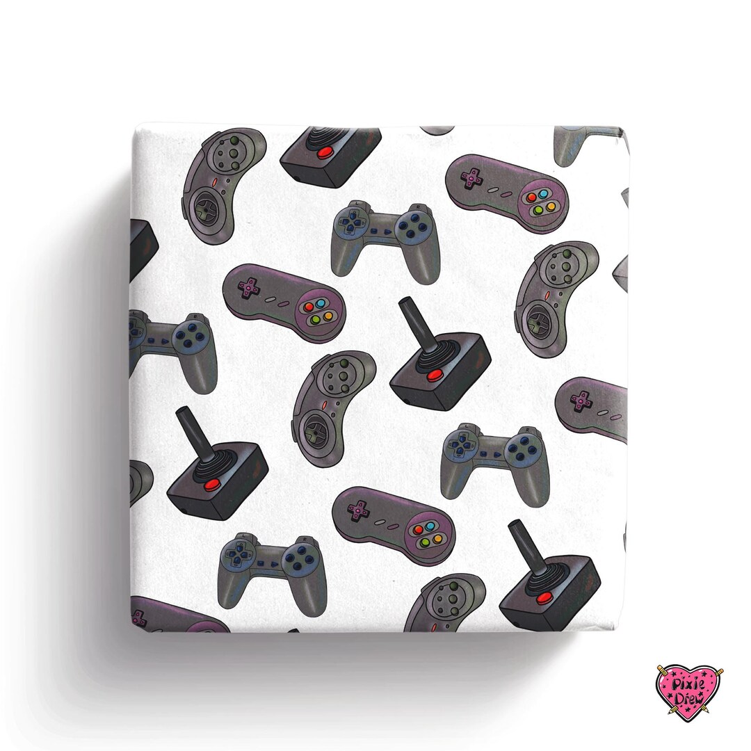 Gamer Wrapping Paper, Games Controller Gift Wrap, Gift Wrap for a Gamer ...