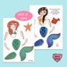 Articulated Mermaid Paper Doll Instant Download for You to Make at Home ...