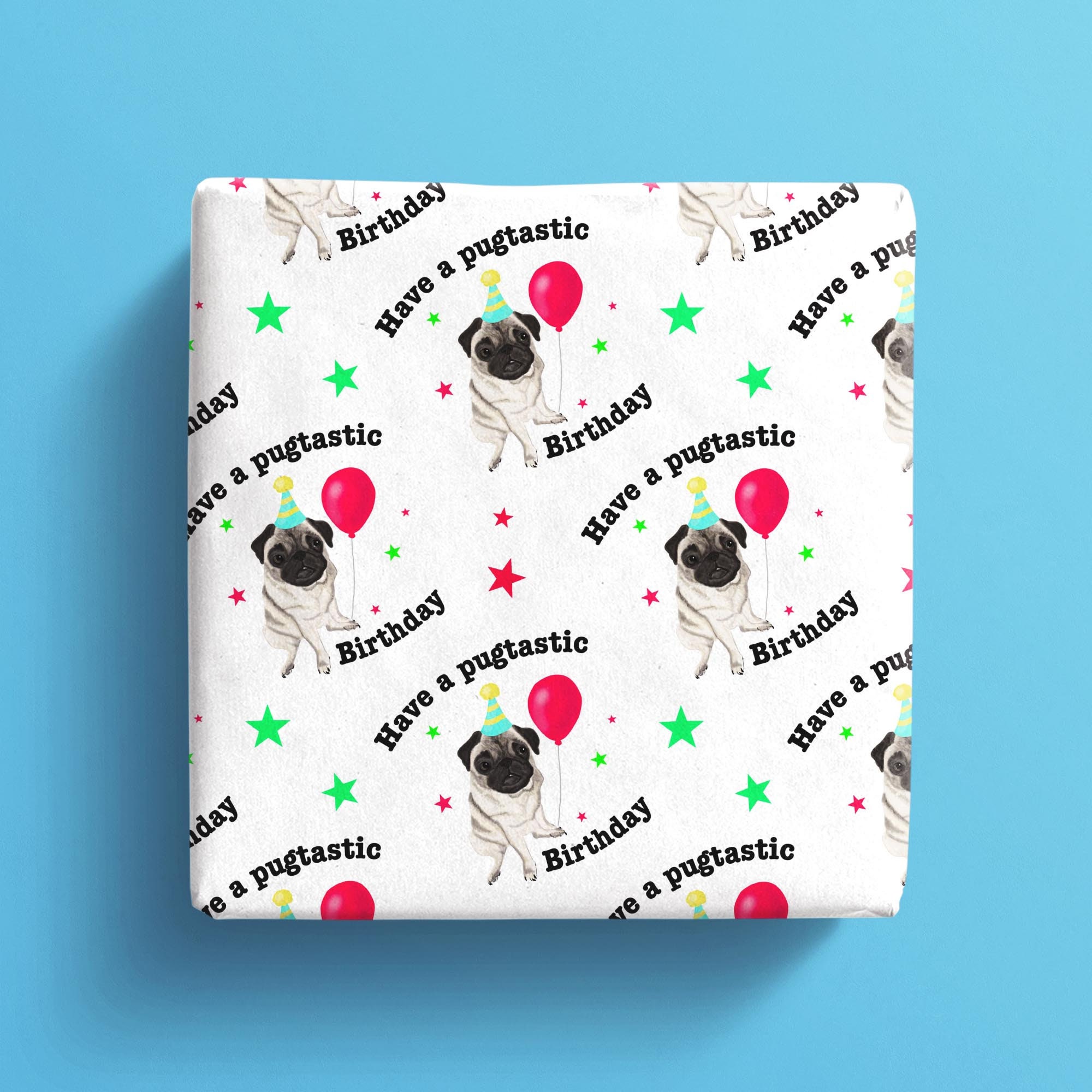 Pug Wrapping Paper Pug Birthday Wrap Gift Wrap Dog Gift - Etsy UK