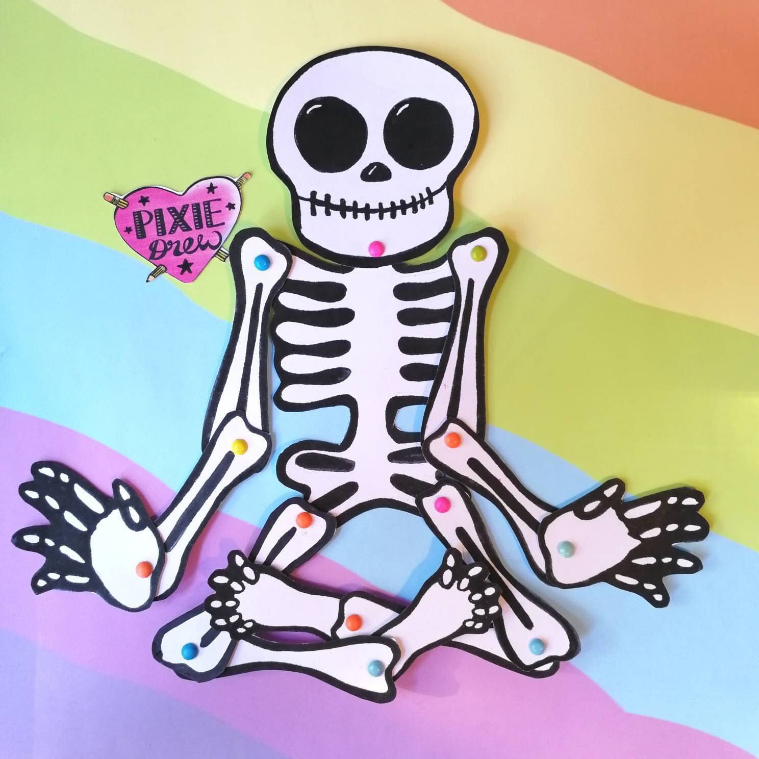 Skeleton Paper Doll Instant Download DIY Skeleton Articulated - Etsy UK