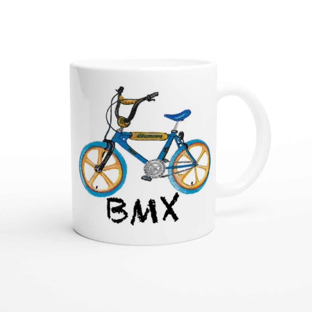 Exclusive Cyclist Gift Idea - White 11oz BMX Bike Mug - Etsy UK