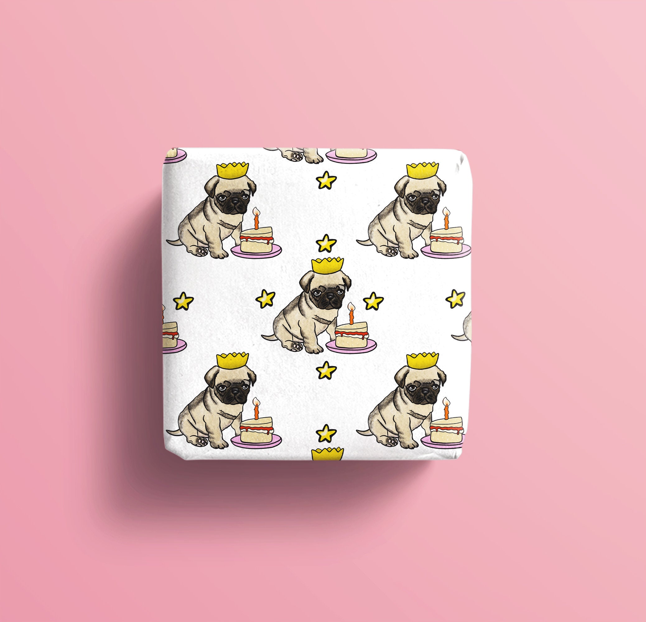Pug Wrapping Paper Pug Birthday Wrap Gift Wrap Dog Gift - Etsy UK